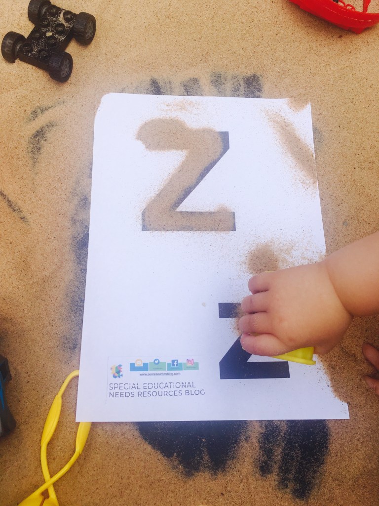 Practising Forming the Letters of the Alphabet in the Sand Pit! – Fun ...