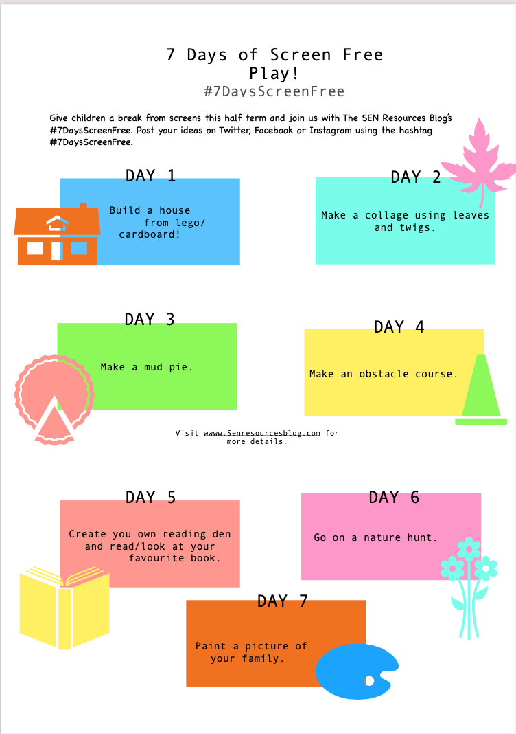 Half term: 7 Days of Screen Free Play – The SEN Resources Blog